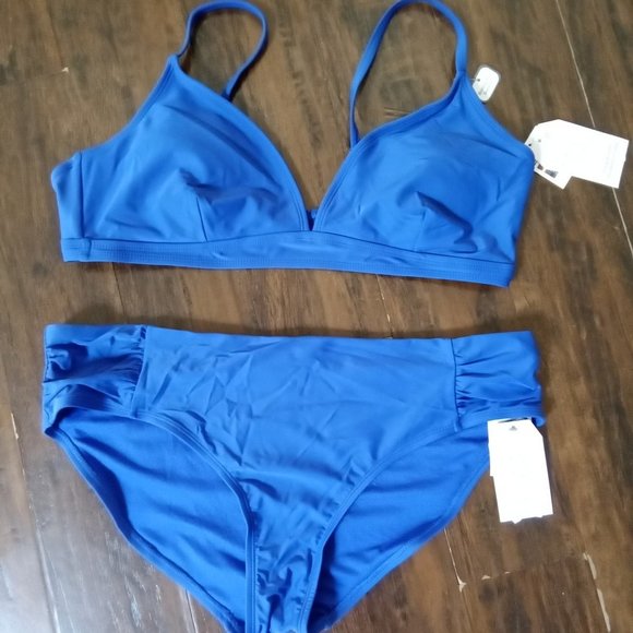 Time and Tru | Swim | Nwt Time Tru Royal Crew Blue Swim Top With Boning ...